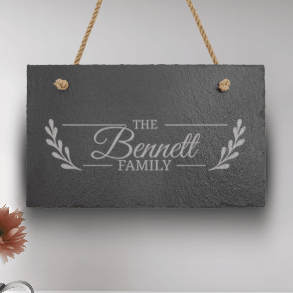 Flourishing Family Slate Wall Decor - Groovy Girl Gifts