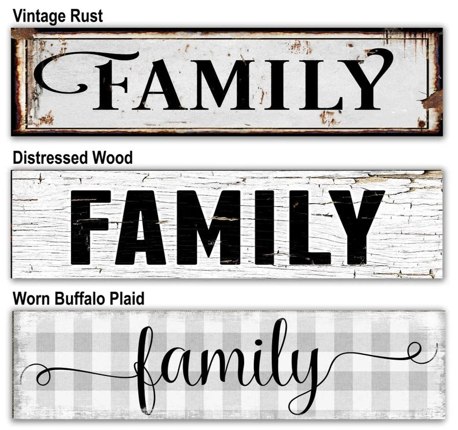 Rustic Family Sign - Groovy Girl Gifts